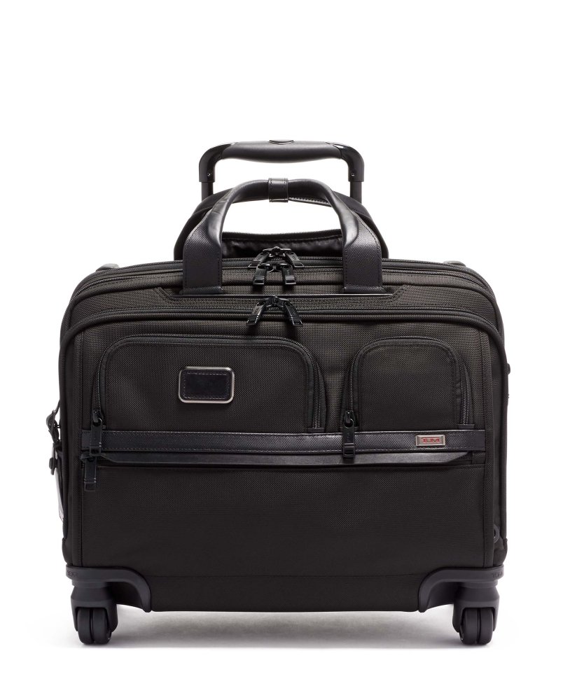 Tumi Alpha 3 Deluxe Compact Wheeled Brief Black | Samdam Retail